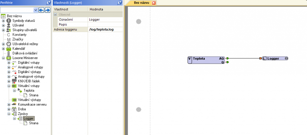 Dokumentace pro funkční blok Logger | podpora Loxone