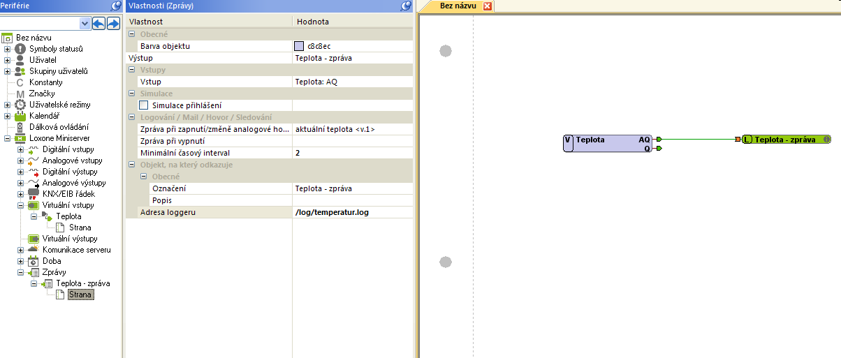 Dokumentace pro funkční blok Logger | podpora Loxone
