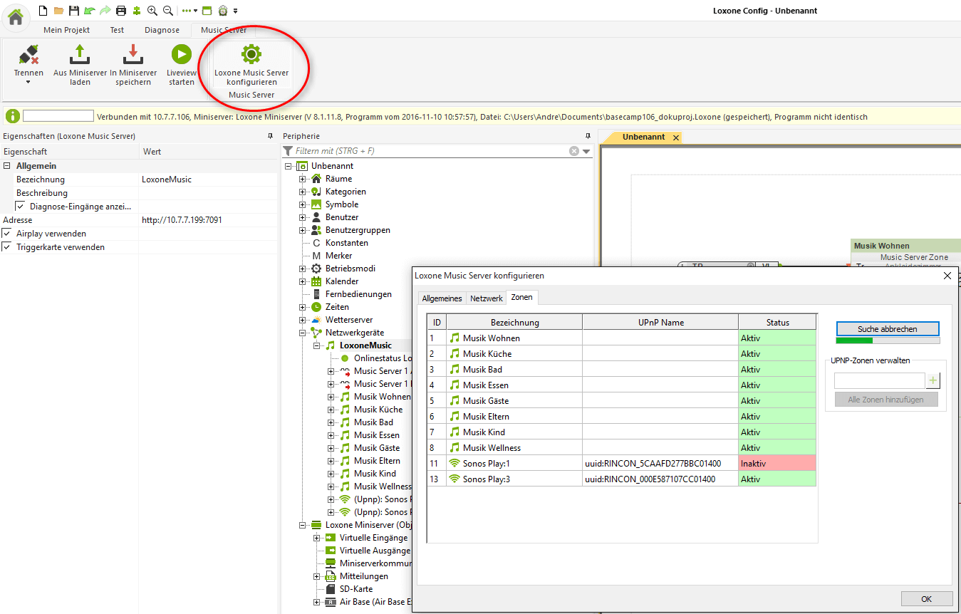Loxone Music Server - Loxone Dokumentation