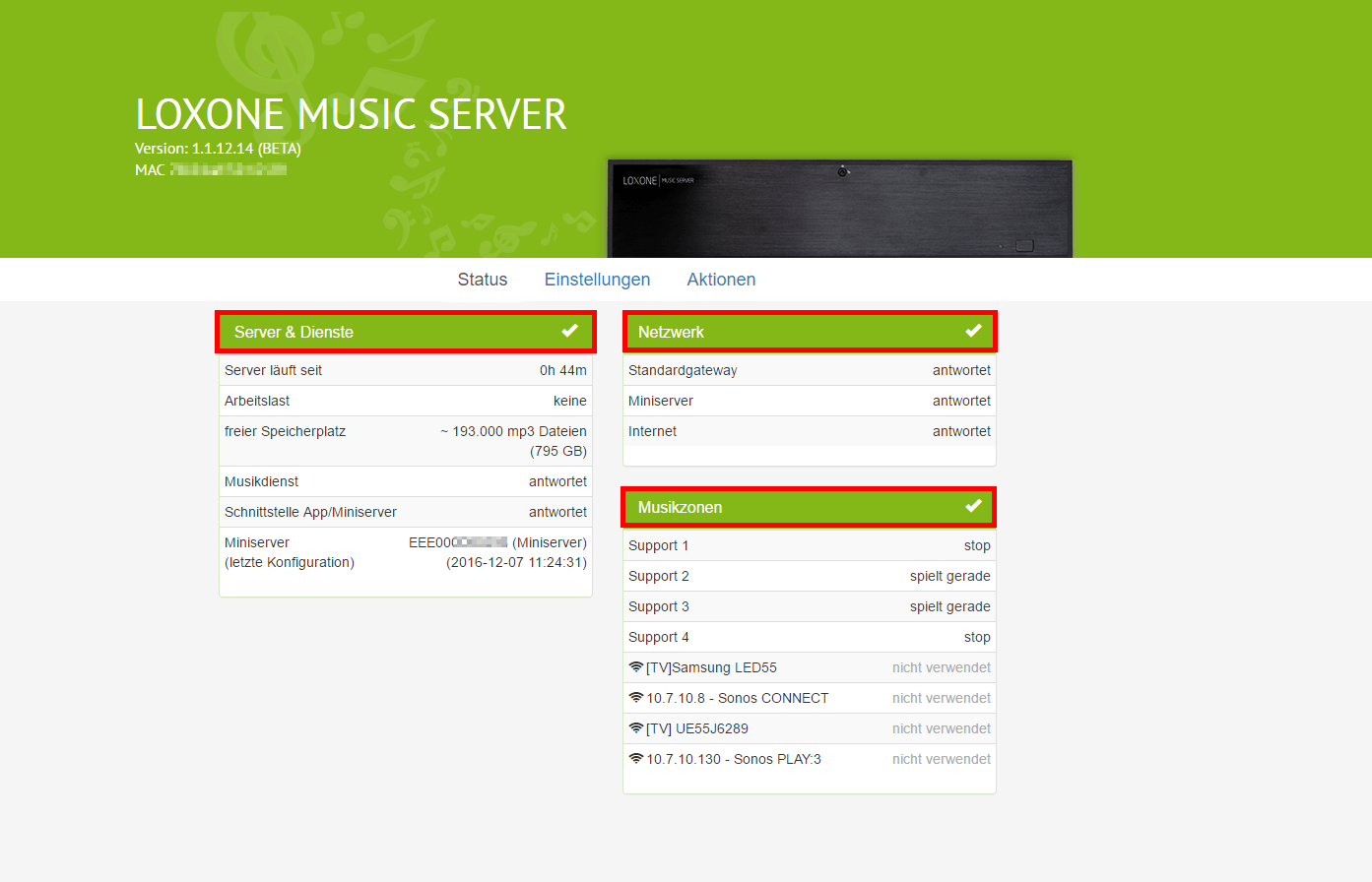 Loxone Music Server - Loxone Dokumentation