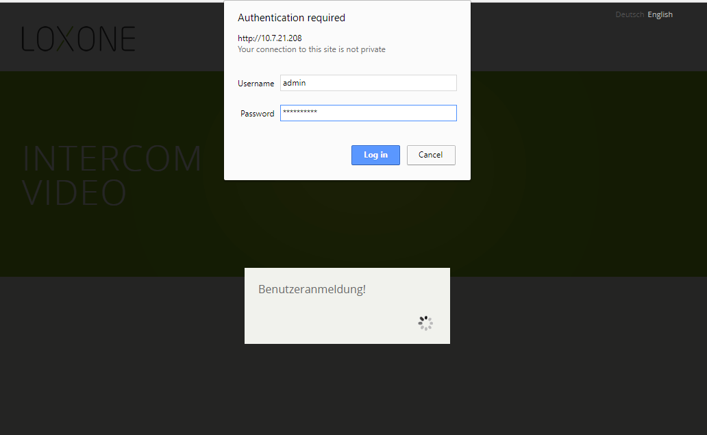 Intercom Gen. 1 | Loxone Dokumentation