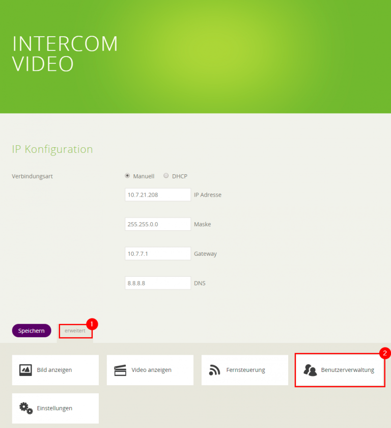 Intercom Gen. 1 | Loxone Dokumentation