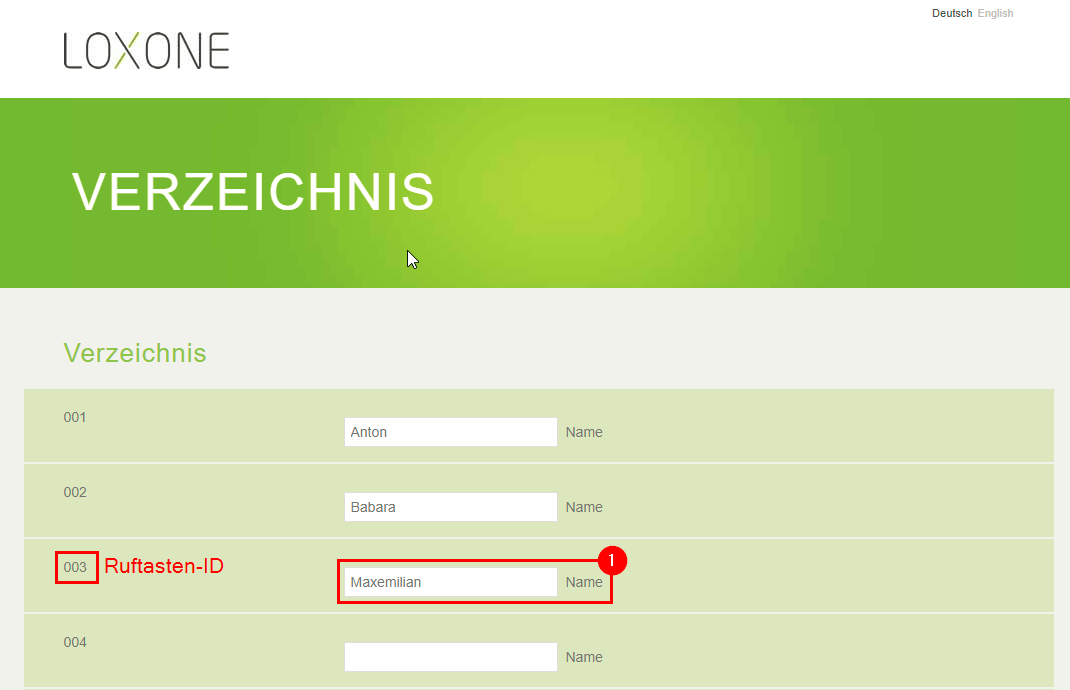 Documentation - Intercom Gen. 1 | Loxone