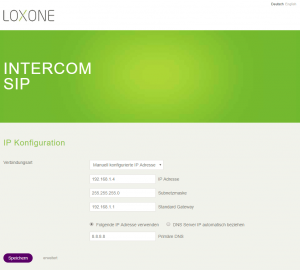 Intercom Gen. 1 | Loxone Dokumentation