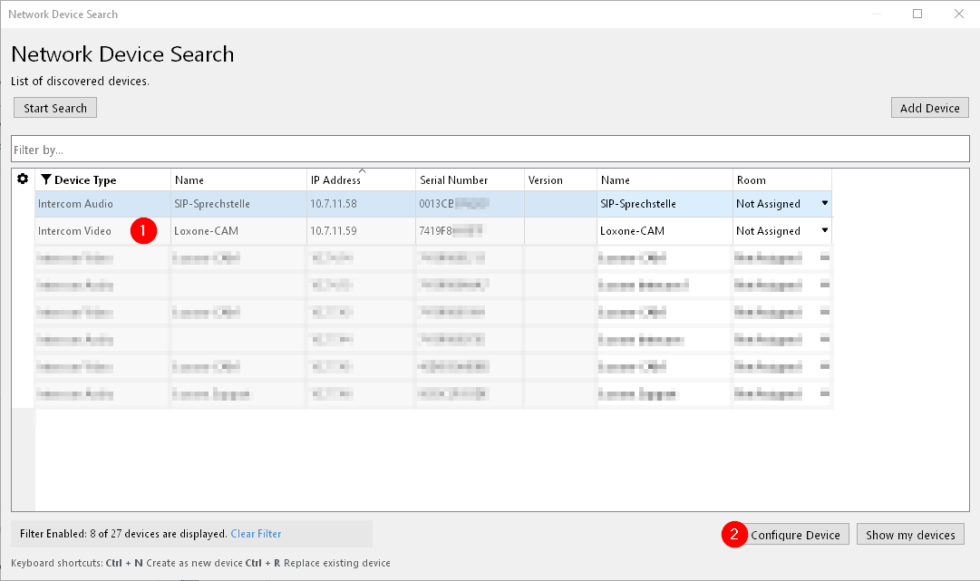 Intercom Gen. 1 | Loxone Dokumentation