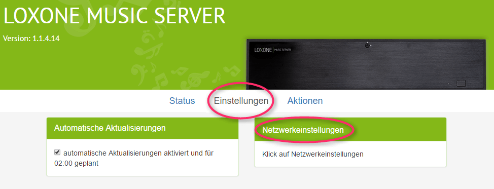 Loxone Music Server - Loxone Dokumentation