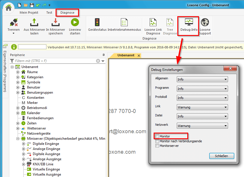 Loxone Monitor - Loxone Dokumentation