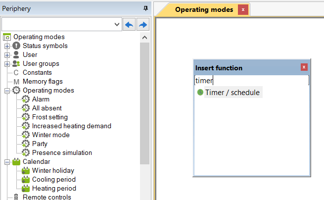 Documentation - Loxone Config - Operating modes