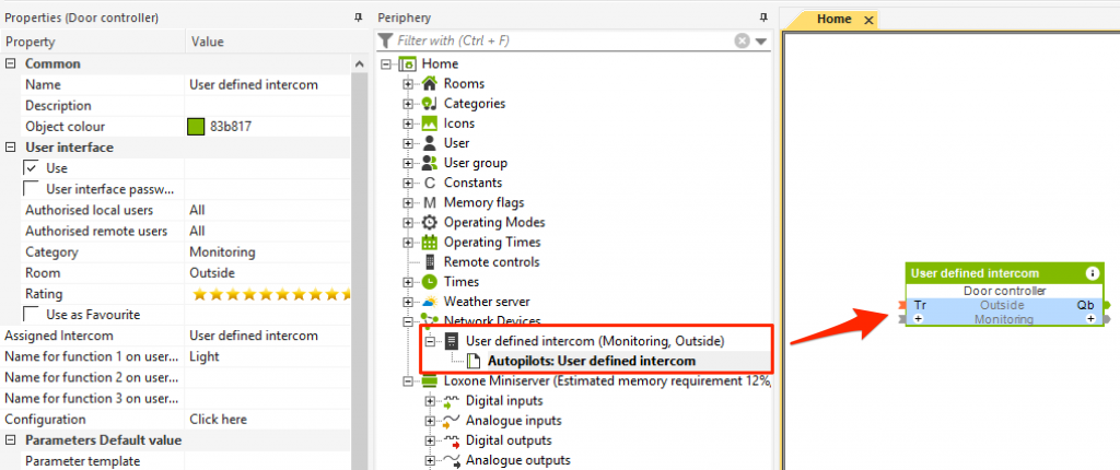 Documentation - Loxone Config - Door Controller function block