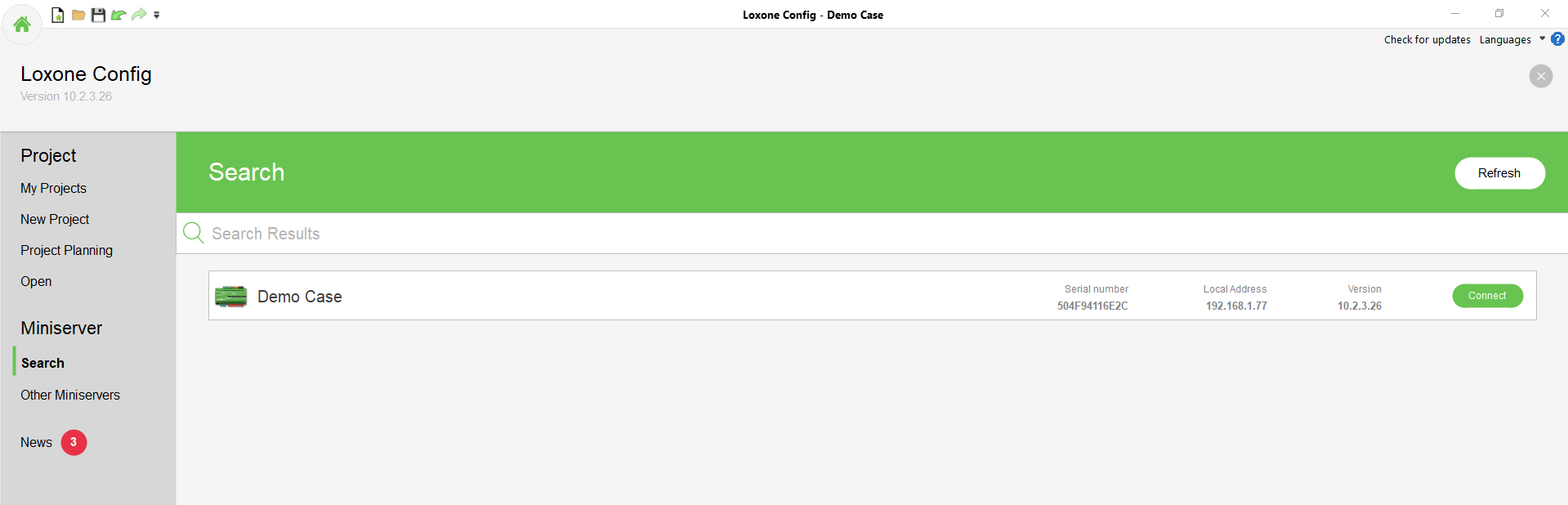 Documentation - Demo Case Getting Started | Loxone