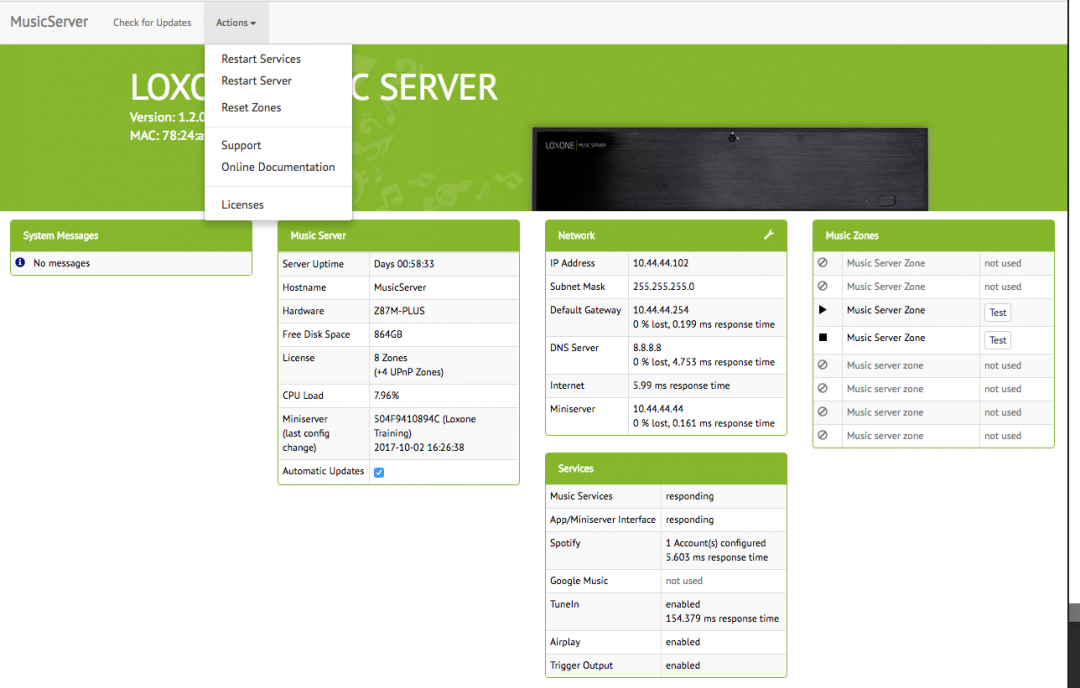 Documentation - Loxone Music Server | Loxone