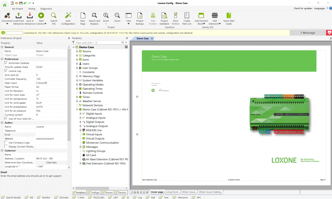 Documentation - Demo Case Getting Started | Loxone