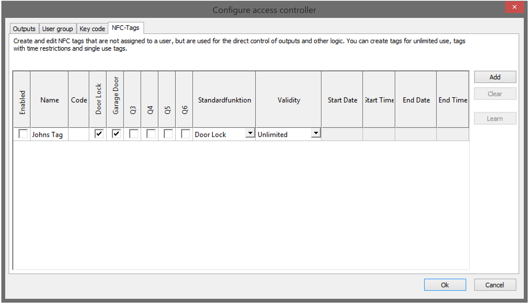 Documentation - Authentication NFC Code Touch | Loxone