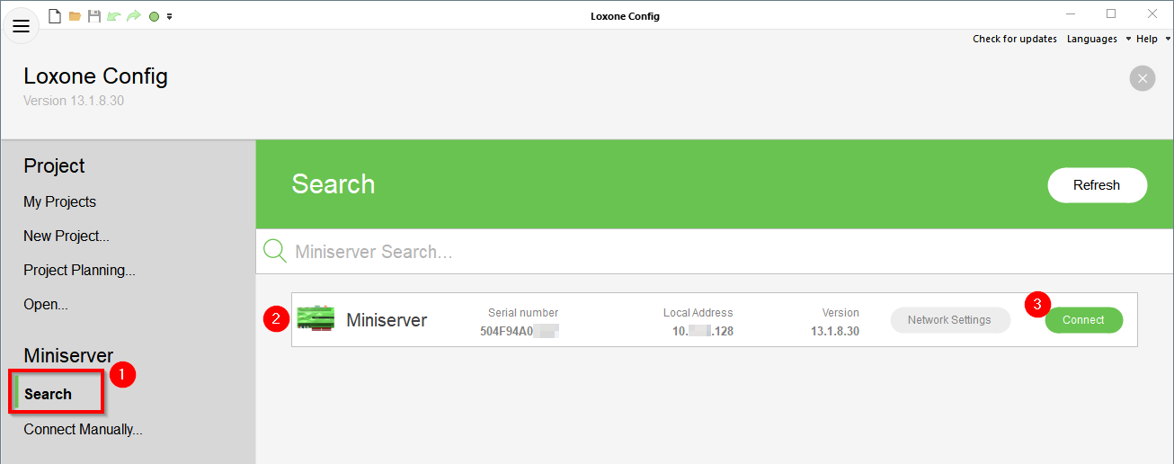 Documentation - Initial Setup Miniserver | Loxone