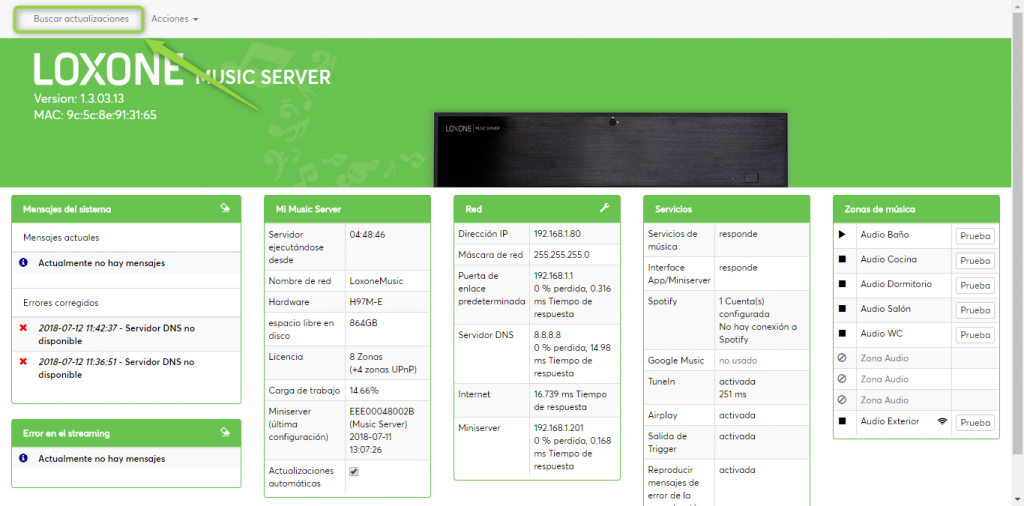 Loxone Music Server - ESES Loxone