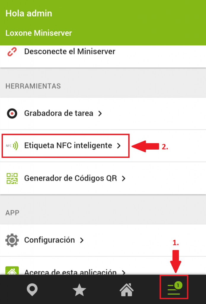 NFC Smart Tags - ESES Loxone