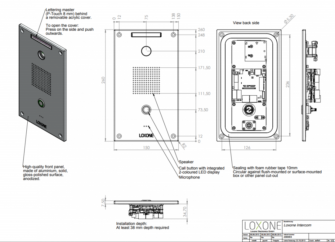 Intercom / Intercom XL - ESES Loxone