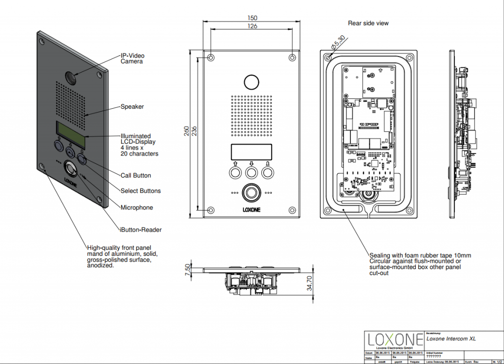 Intercom / Intercom XL - ESES Loxone