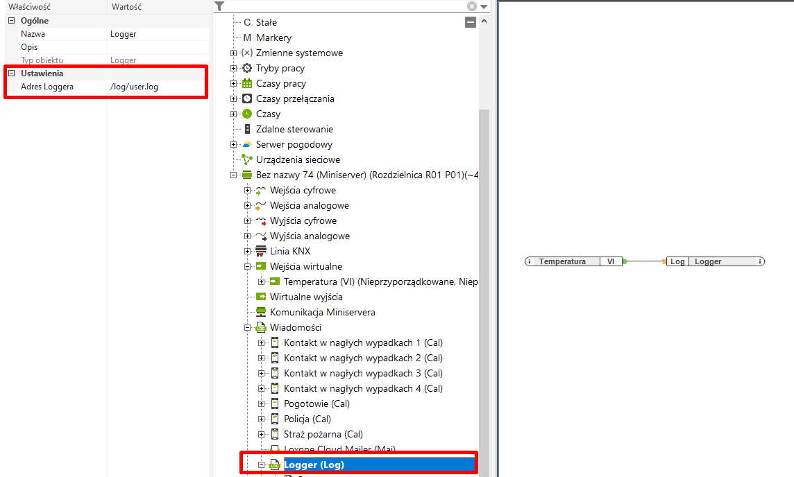 Logger - Loxone Dokumentacja