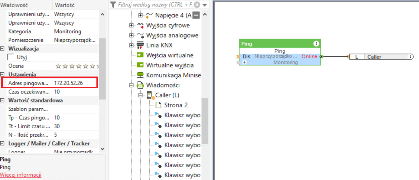 Ping - Loxone Dokumentacja
