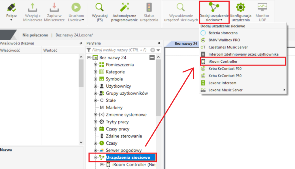 iRoom Controller - Loxone Dokumentacja